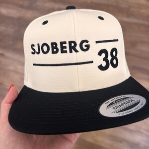 Custom Two Tone Hat Embroidered Custom Snapback Varsity Font Hat Custom ...