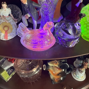 Mosser Glass Ruby Red Hen on Nest - Etsy