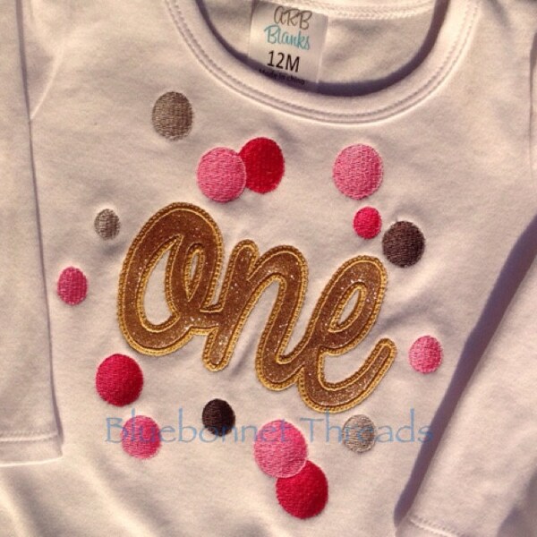 ONE- Cursive Applique Font/design - Etsy