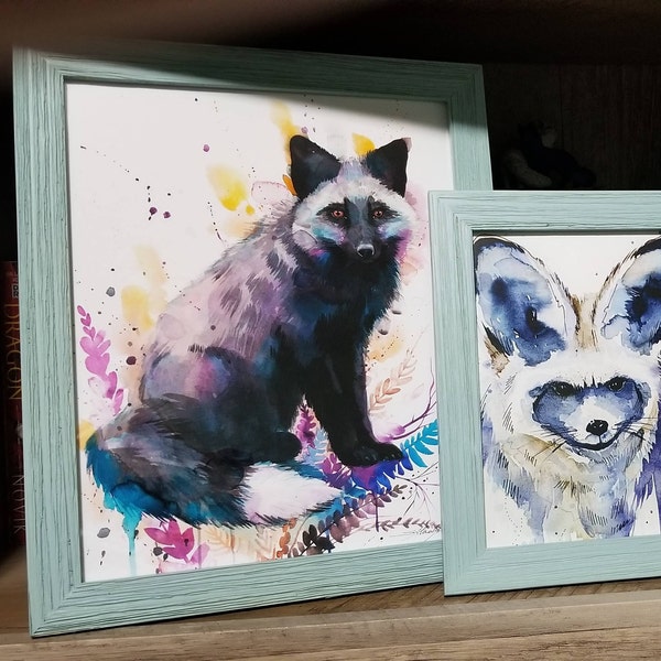 Silver Fox Watercolor Painting Print by Slaveika Aladjova, Art, Animal ...