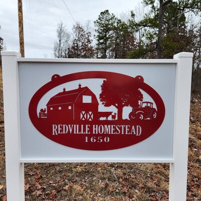 Oval Farm Sign With Family Name and Established Date - Etsy