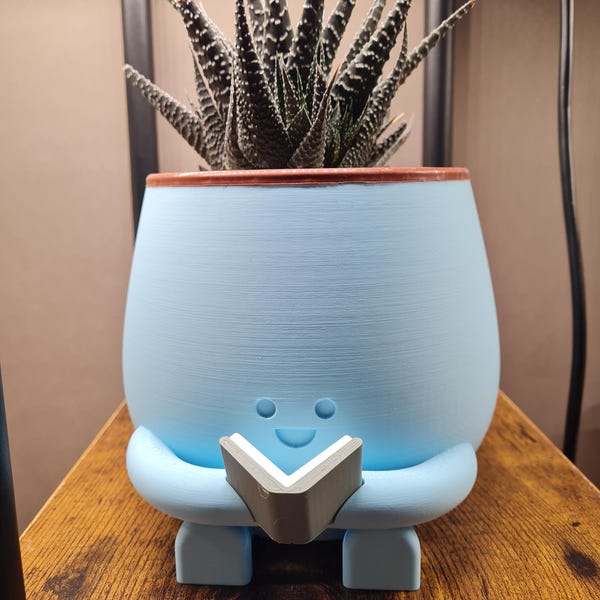 Plant Pot Happy Face Cosmic Star and Moon Universe Galaxy Decor Indoor ...