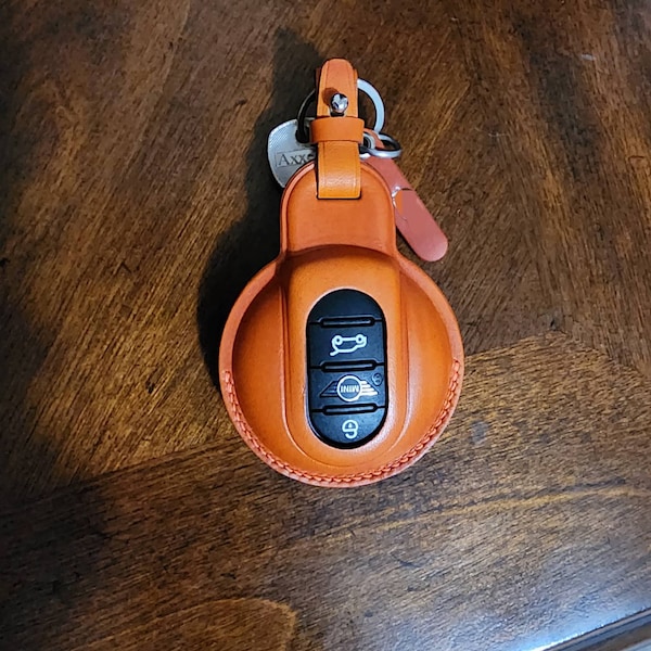 Personalized Leather Key Cover for Mini Cooper Countryman, Clubman, 3 ...
