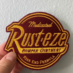 Rust-eze Logo From Disney & Pixar Cars Movie Fully Embroidered Sew-on ...