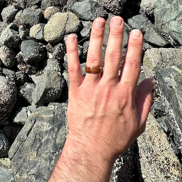 Mens Wedding Band the Rsg Made From Santos Rosewood, Silver and German ...