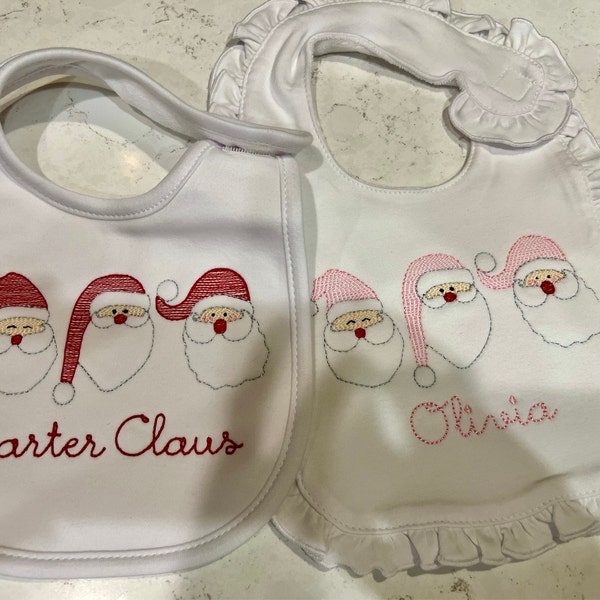 Christmas Baby Bib / Santa Bib / First Christmas Bib / 1st Christmas ...
