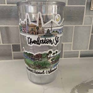 Charleston South Carolina Skyline Sticker - Etsy