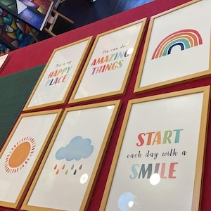 16 Weather Cards Montessori Flashcards Pre-school Cards Rainbow ...