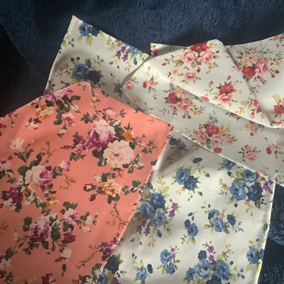 Handkerchief Lot of 50 Vintage Style Floral Handkerchiefs Handkerchief ...