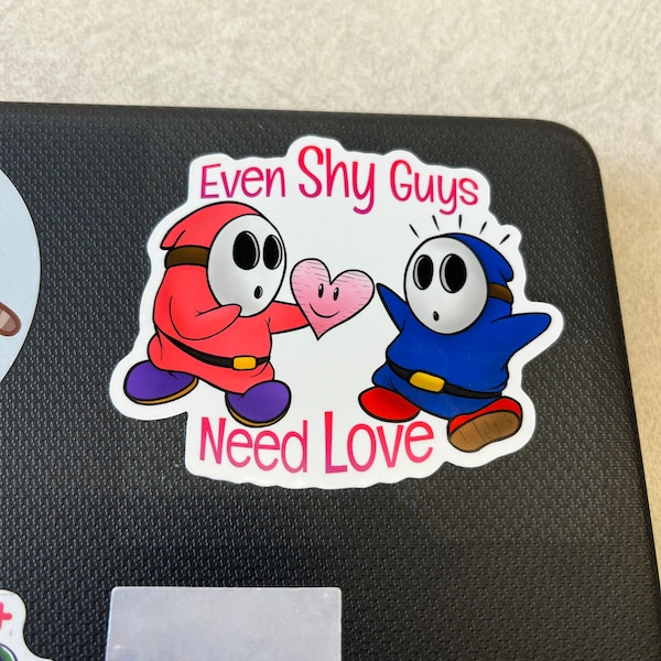 Shyguy "even Shy Guys Need Love!" Glossy Vinyl Nintendo Video Game ...