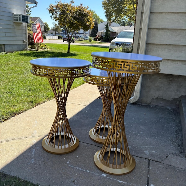 3PCS/SET Gold Twist Pedestal Stands | Dessert & Floral Display - Etsy