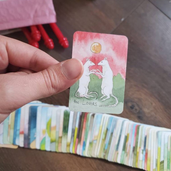The Rabbit Tarot Deluxe Version Animal Art Card Deck From Original Art ...