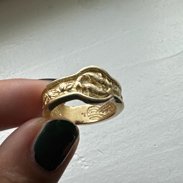 Japanese Koi Fish Band Ring, Handmade Men Ring, Mens Ring, Unique Ring ...