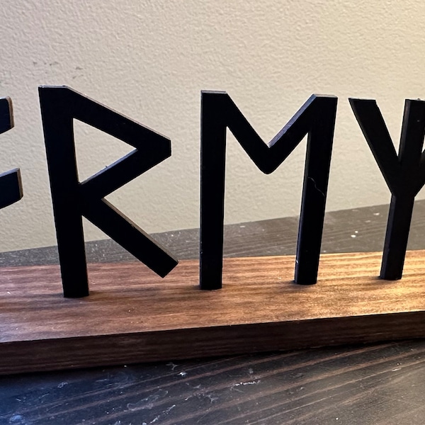 Personalized Rune Wood Sign | Norse Mythology Viking Gifts | Custom ...