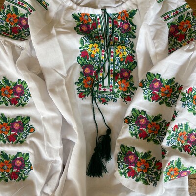 Royal Blue Embroidered Blouse Geometric Pattern Blouse Boho - Etsy