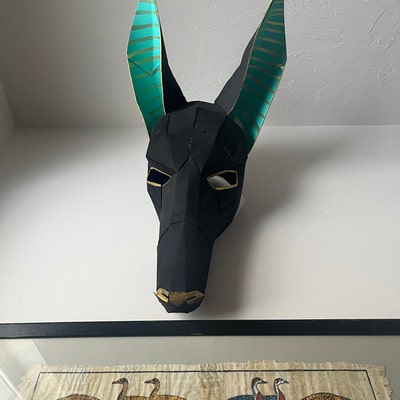 Anubis Mask / Jackal Mask DIY Paper Mask, Printable Template ...