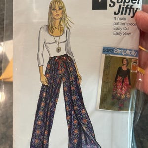 Misses Super Jiffy Wrap and Tie Pantskirt Simplicity Sewing Pattern ...
