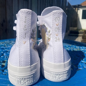 Custom Wedding Platform Converse High Tops - Etsy