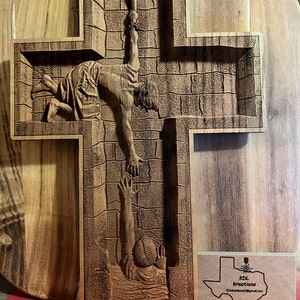 Digital Engraving File jesus Cross Well 3D Illusion File for - Etsy