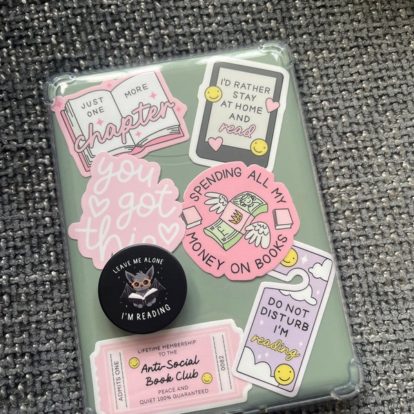 Do Not Disturb I’m Reading Door Hanger Smiley Sticker Book Lover ...
