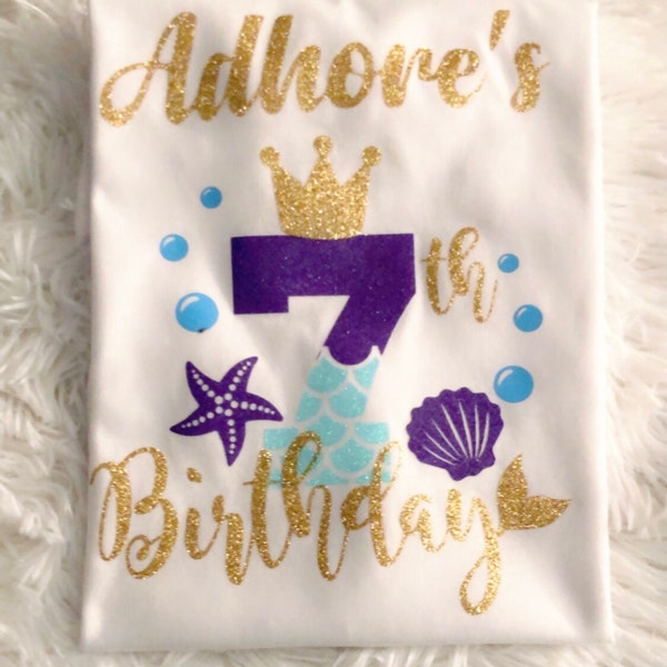 7th Birthday Mermaid SVG | Mermaid SVG | Mermaid Birthday SVG | Mermaid ...