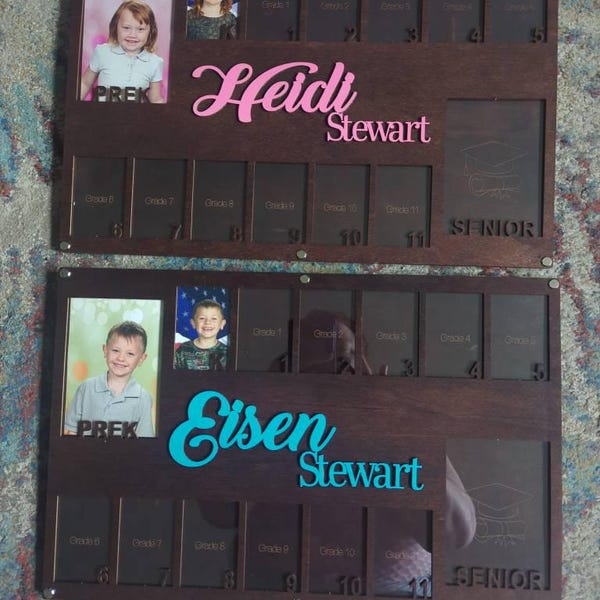 Personalized School Years Photo Frame, School Picture Frame K-12 ...
