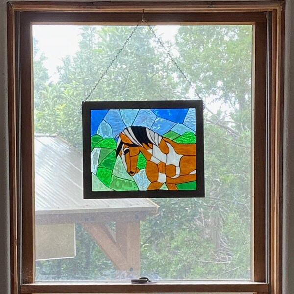 Stained Glass Mosaic Columbines Window Suncatcher - Etsy