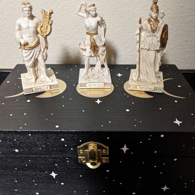 Vintage Artemis Mini Statue Small Hand-painted Ancient Greek - Etsy