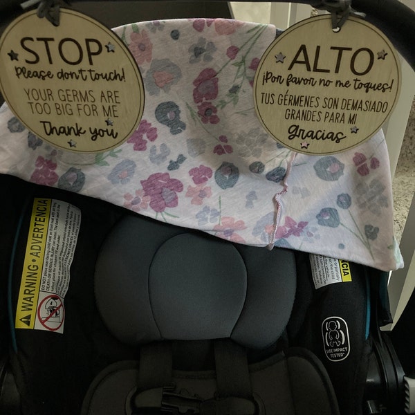 STOP Please Don't Do Not Touch My Baby | Infant Carrier Hygiene Sign ...