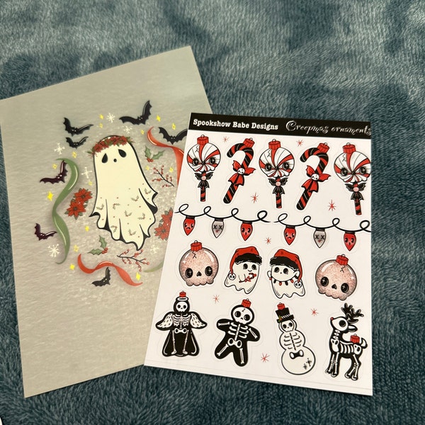 Christmas Candy Sticker Sheet/planner Stickers/creepy Cute Stickers ...