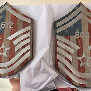 Rustic Space Force Military Rank Wall Plaque Metal & Wood - Etsy