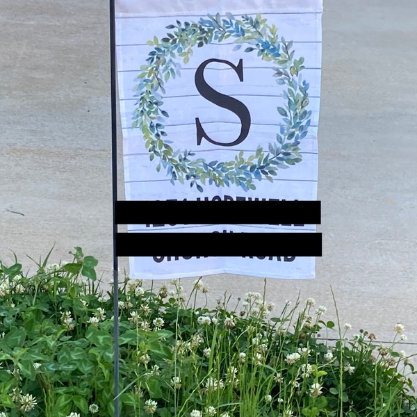 Address Garden Flag - Address Garden Flag Personalized - Spring Garden ...