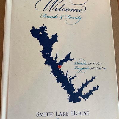 Personalized Family Vacation Home Guest Book, Map Guest Book, Rental ...