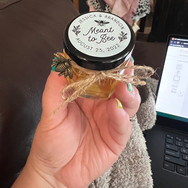 Meant to Bee Sticker, Honey Jar Favor Stickers or Seed Packet Labels ...