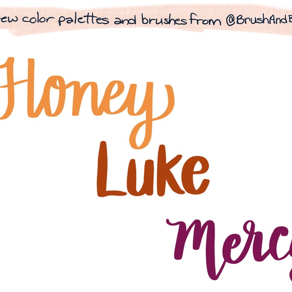 Peaches And Cream Color Palette Procreate Swatches Color Palette Etsy