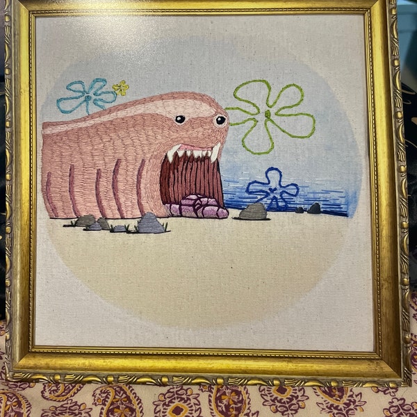 Alaskan Bull Worm Print, Worm Art, Spongebob Art, Art Print, Alaskan ...