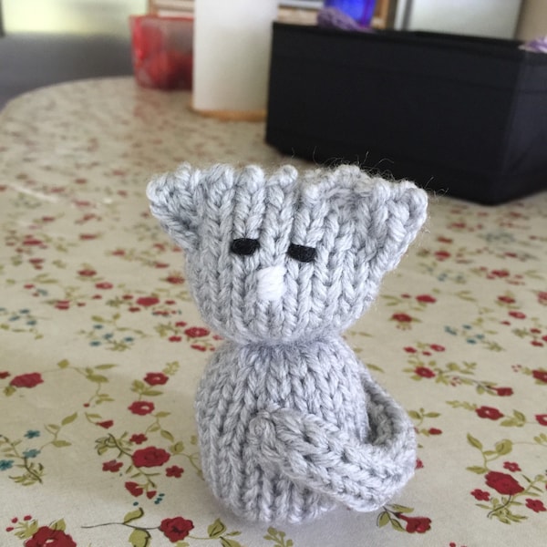 Loom Knitting PATTERN With Video Tiny Kitty Cat Pet Amigurumi Toy ...