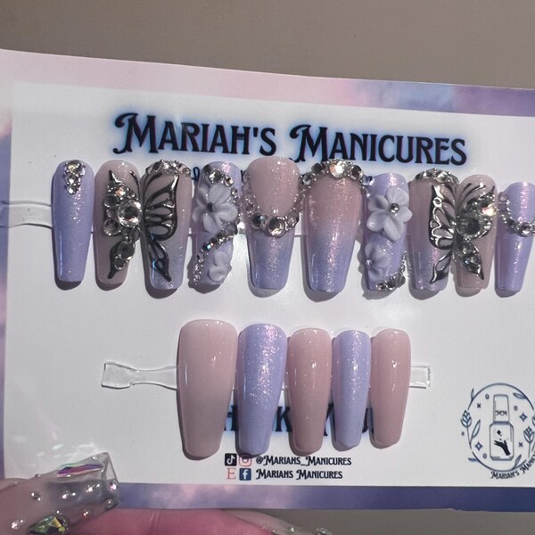 1776 Press on Nails | 4th of July Nails | USA Flag Independence Day ...