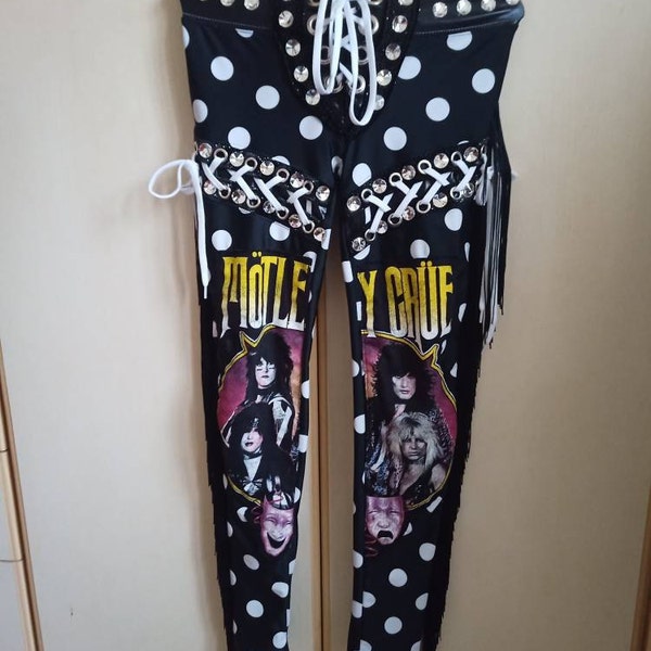 Metal Threads Rock ‘N’ Roll Outlaw Custom Lace up Pants Black Studded ...