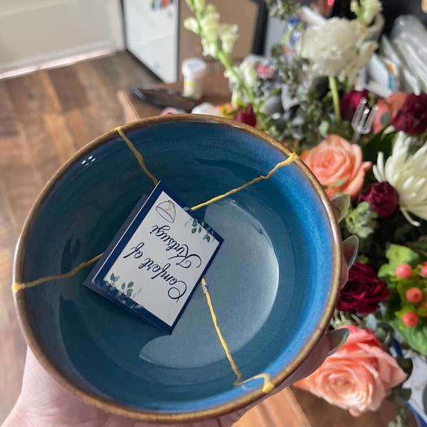 Kintsugi Comfort Box: Grief & Sympathy Gift With Gold Bowl - Etsy