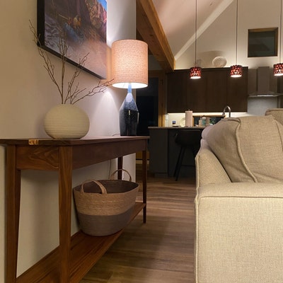 MODERN WALNUT CONSOLE Narrow Console Table 48 X - Etsy