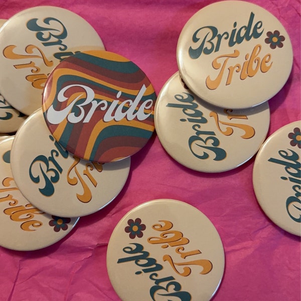 Retro Bachelorette Party Buttons - Etsy