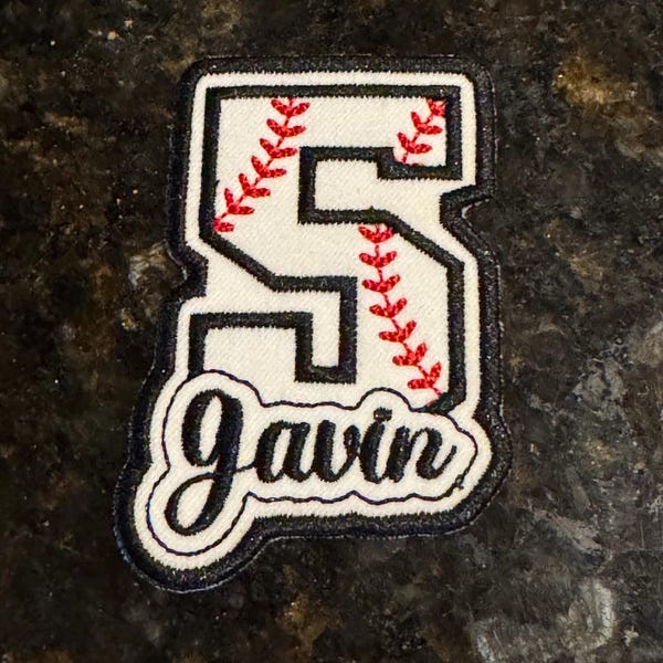 Personalized Baseball Name Patches, Custom Embroidered Baseball Number Patches Iron On/sew on ...