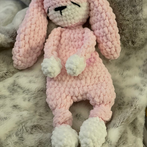 No-sew Basil Bunny Snuggler Crochet PATTERN || Bunny Amigurumi Snuggler ...