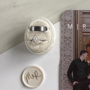 THREE SLOT Ring Box, Three Slot Velvet Ring Box, Three Slot Wedding ...