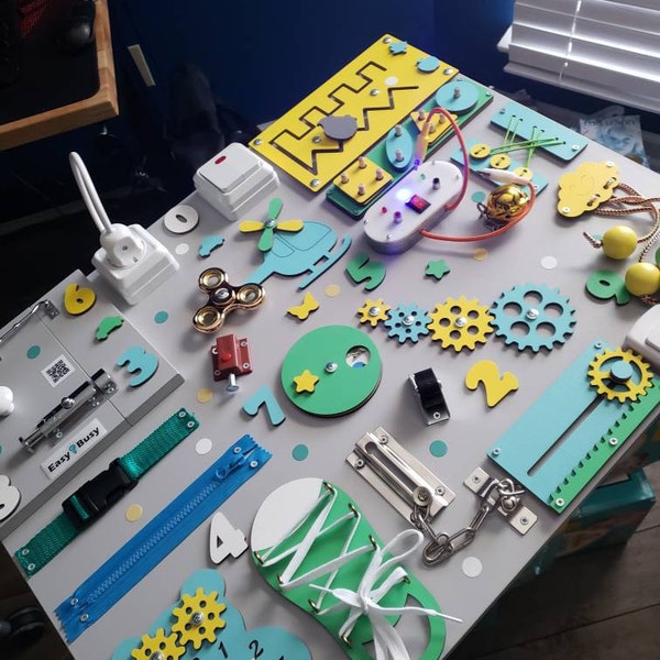 LED Light Busy Boards for Baby Girl Boy Montessori Toy First Birthday ...