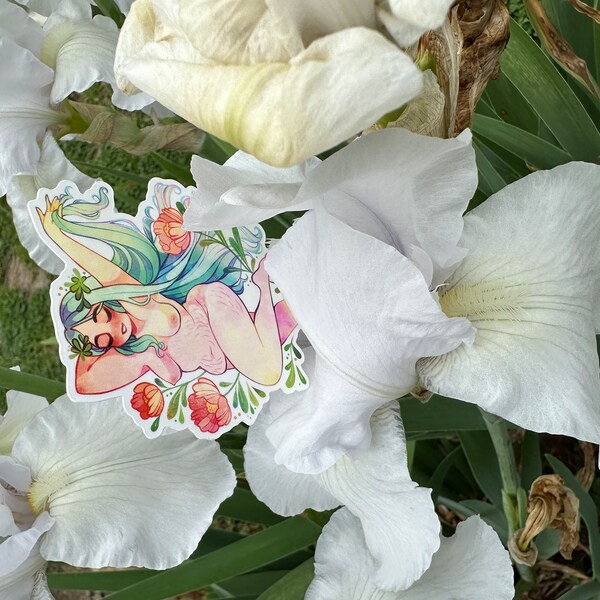 Flower Nymph Watercolor Sticker - Etsy