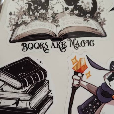 Books Are Magic Dragon Sticker Book Lover Sticker - Etsy