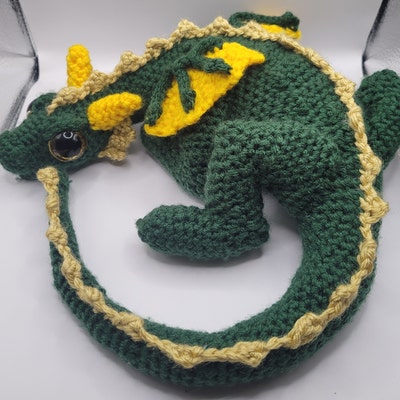 Curvy Sleeping Dragon Crochet Amigurumi Pattern DIGITAL PDF by Crafty ...
