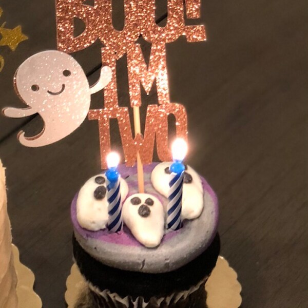 Boo I'm Two Cake Topper/ Halloween Cake Topper/ Halloween Baby Shower ...